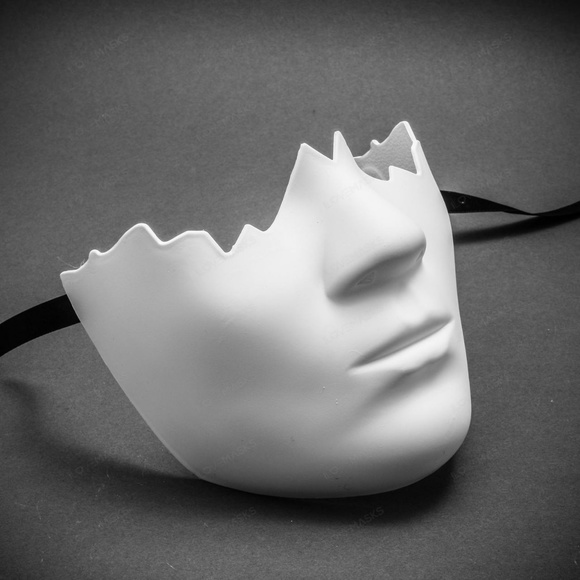 ILOVEMASKS | Accessories | Unpainted Lower Half Face Costume Masks ...